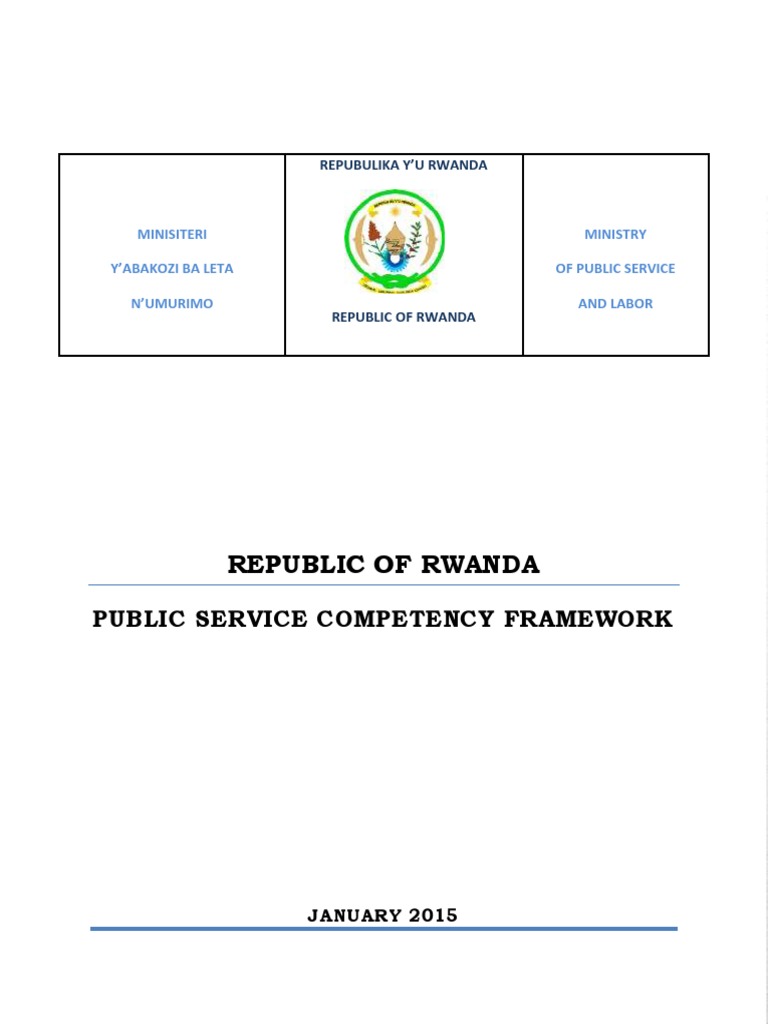 Competency Framework Rwanda Government | Download Free PDF | Competence ...