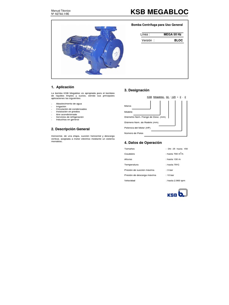 KSB Megabloc PDF | PDF