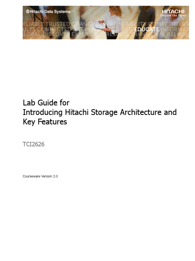Lab Guide For Introducing Hitachi Storage Architecture and Key Features ...