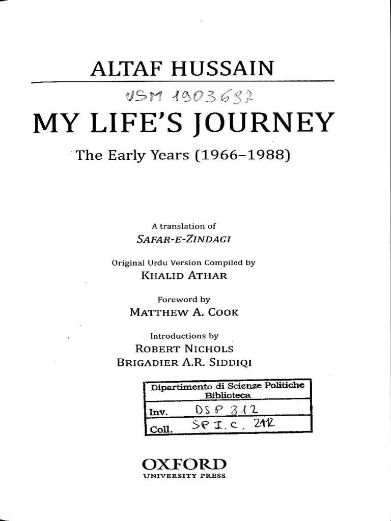 My Life S Journey Pdf Pdf Pakistan Sindh