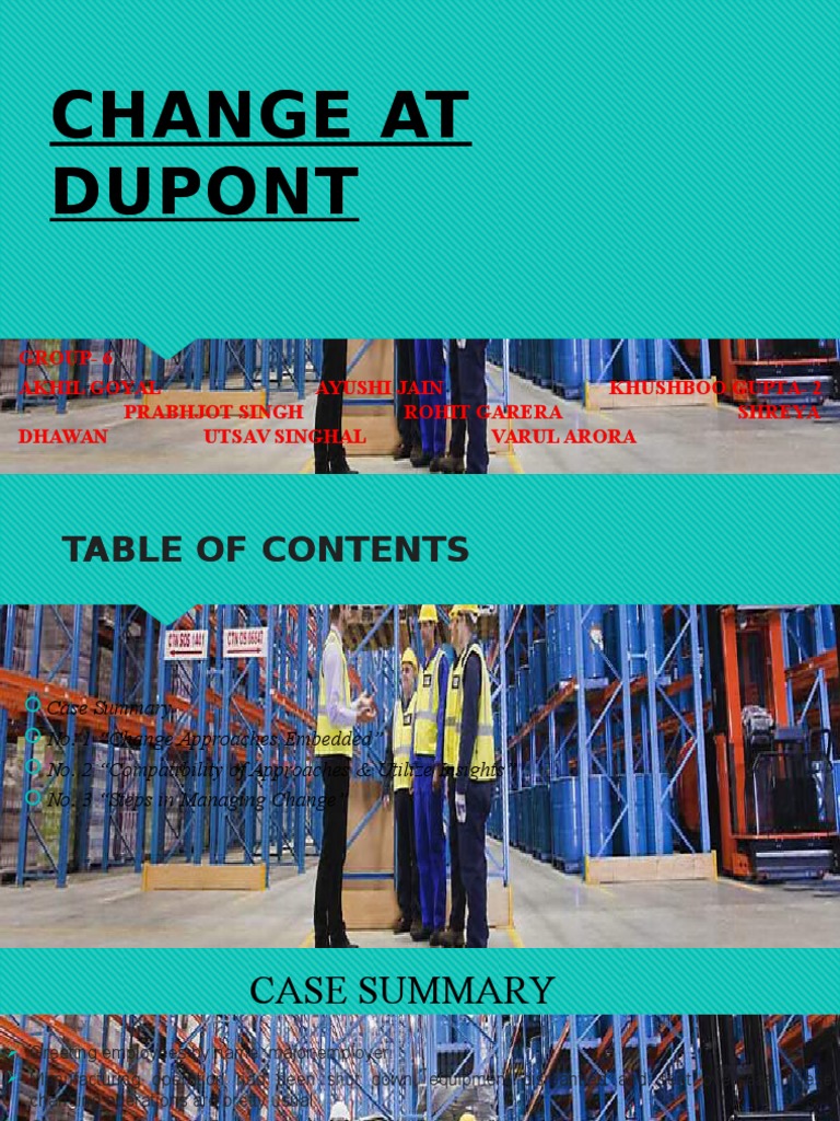Change at Dupont Change at Dupont | PDF | Change Management ...