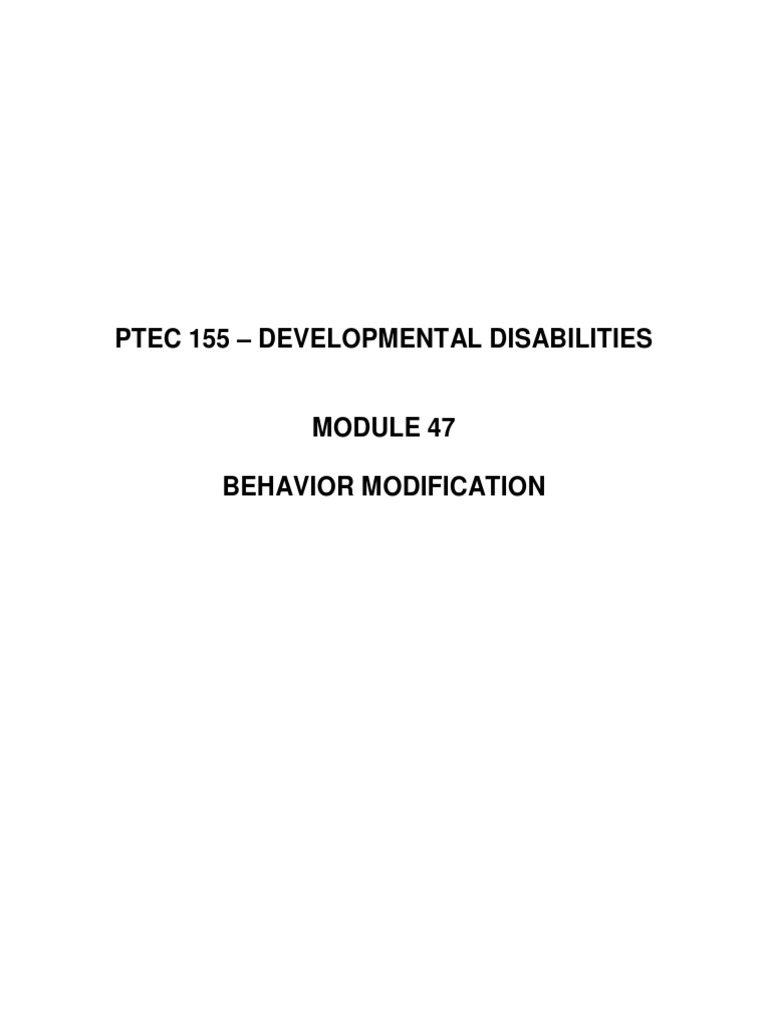 Behavior Modification Techniques | PDF | Reinforcement | Classical ...
