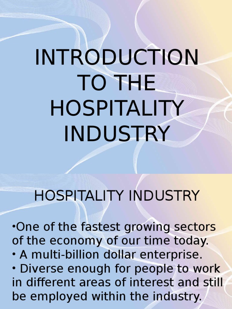 1 Introduction To Hospitality Industry | PDF | Hotel | Hotel And ...