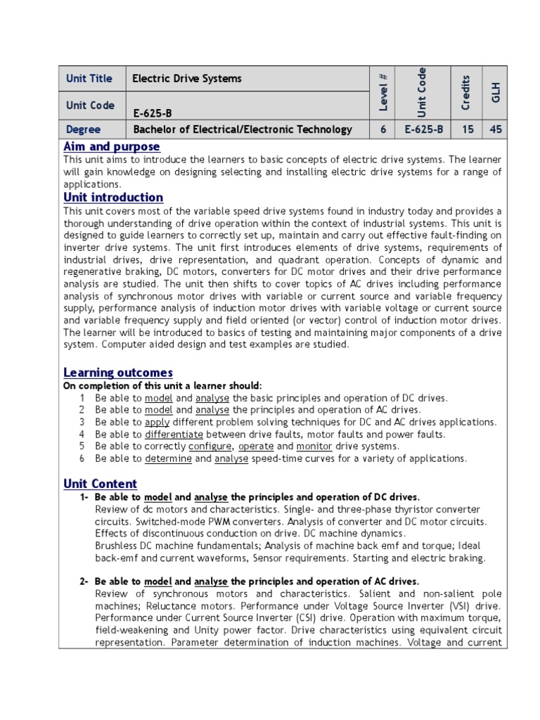 Electric Drive Systems E-625-B | Download Free PDF | Power Inverter ...