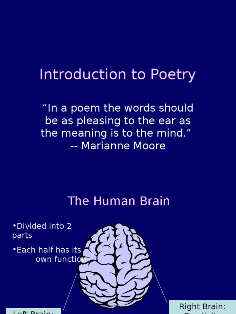 Intro Poetry 1 | PDF