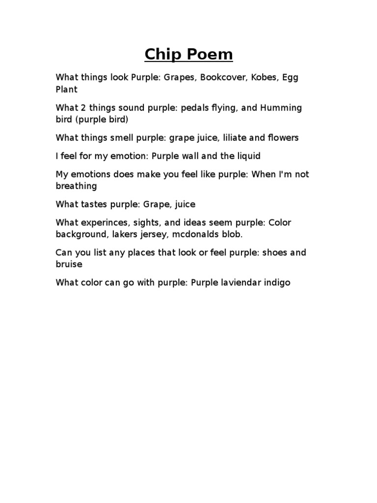 Chip Poem | PDF