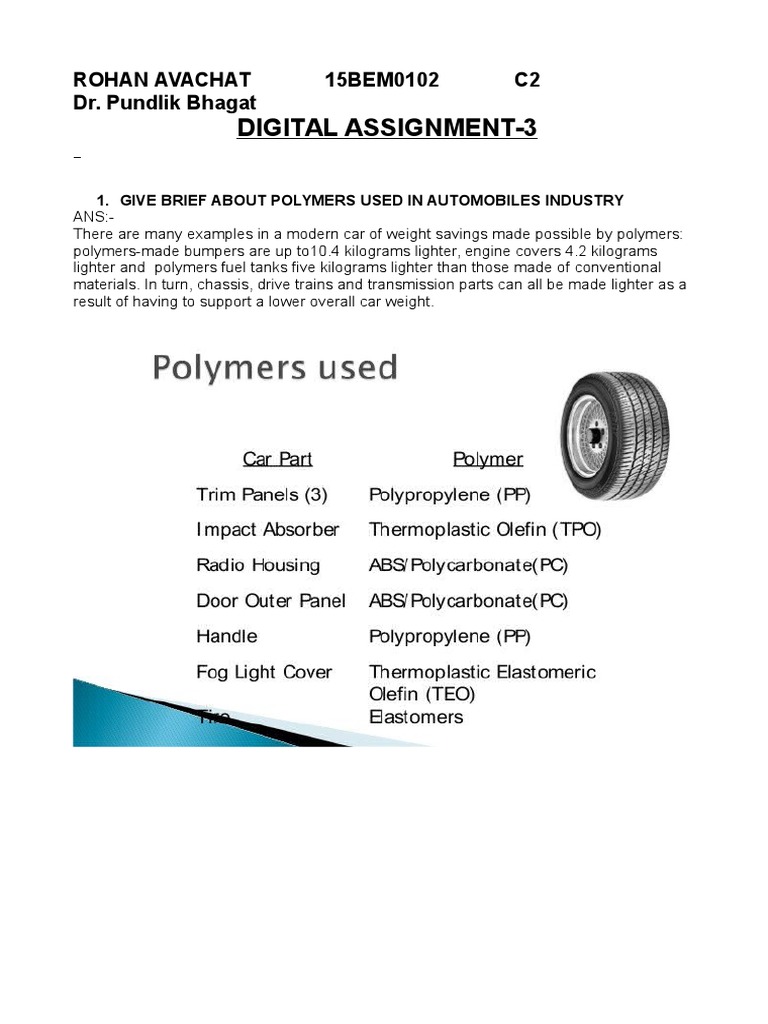 Digital Assignment-3: Rohan Avachat 15bem0102 C2 Dr. Pundlik Bhagat | PDF | Solar Cell ...