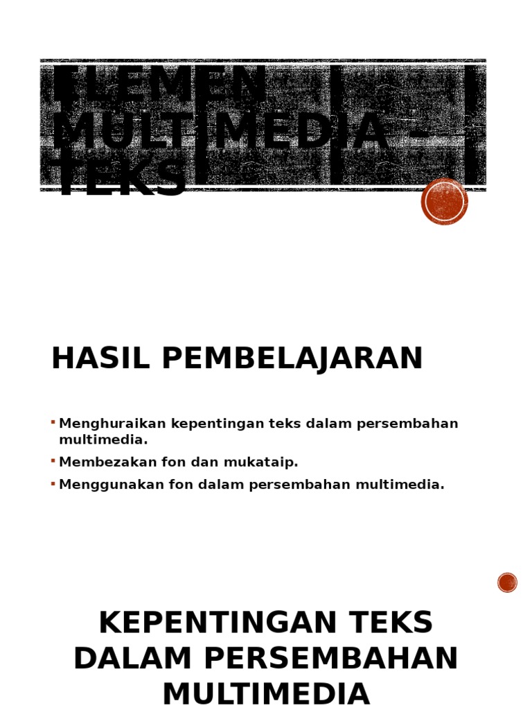Bab 3 - Elemen Multimedia - Teks | PDF