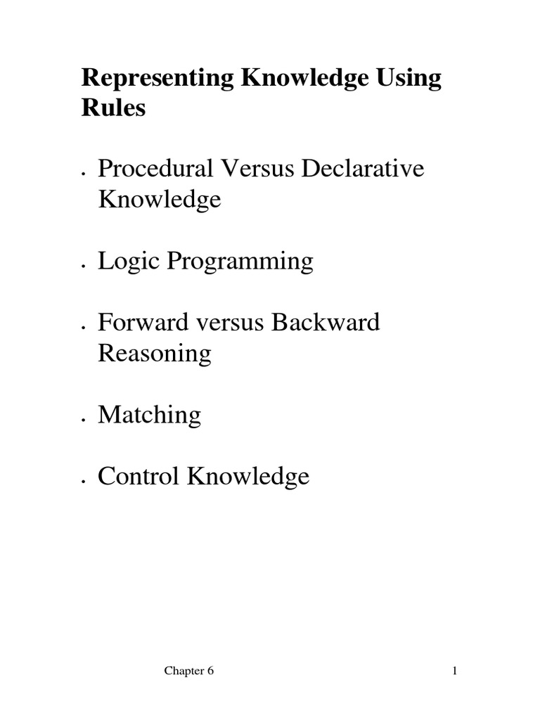 Representing Knowledge Using Rules | Download Free PDF | Formalism (Deductive) | Reasoning