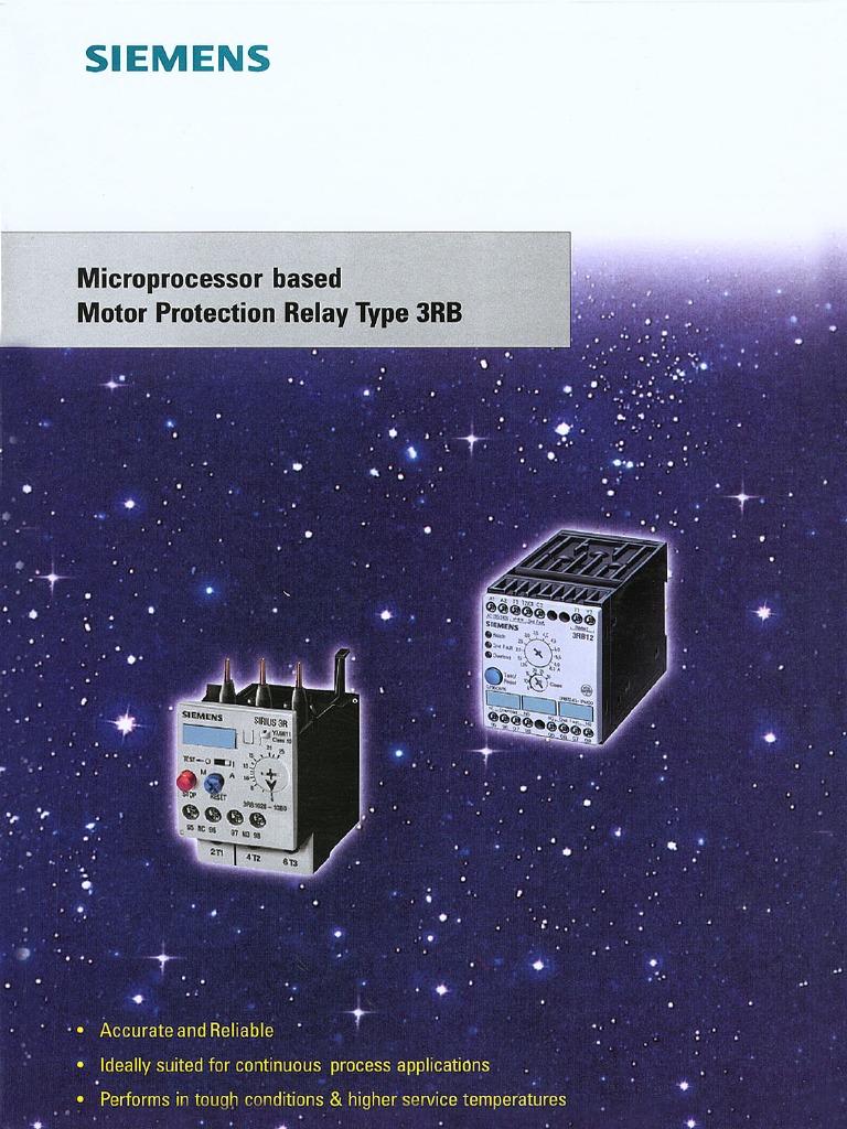 Microprocessor Based Motor Protection Relay Type 3RB PDF | PDF