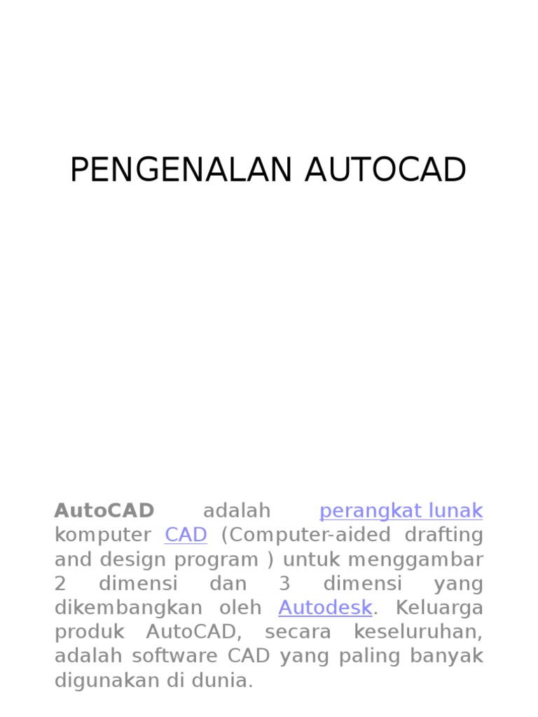 Pengenalan Autocad | PDF