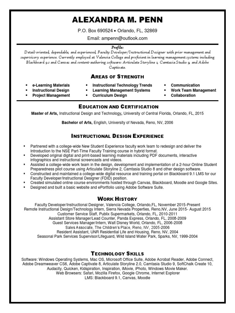 Alexandra Penn Resume Eport Sep16 | Download Free PDF | Educational ...