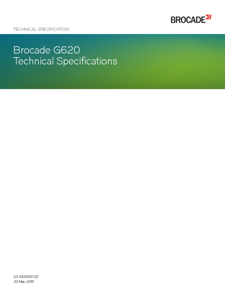 Brocade G620 Technical Specifications | PDF