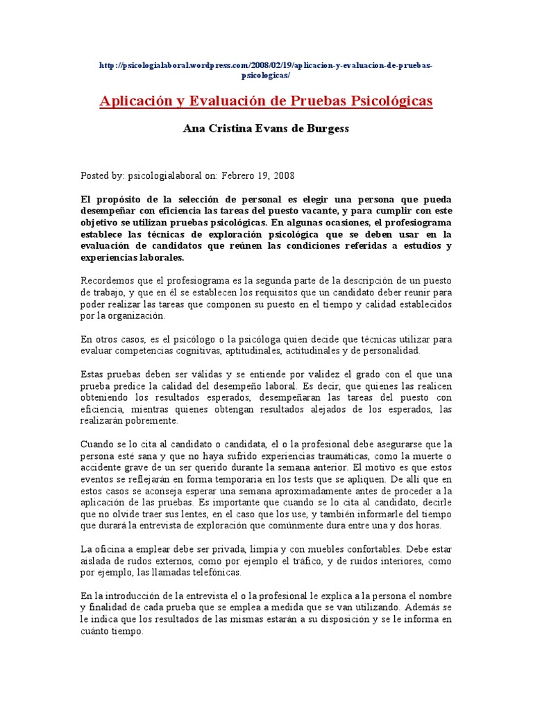 01-Pruebas Psicologicas | PDF