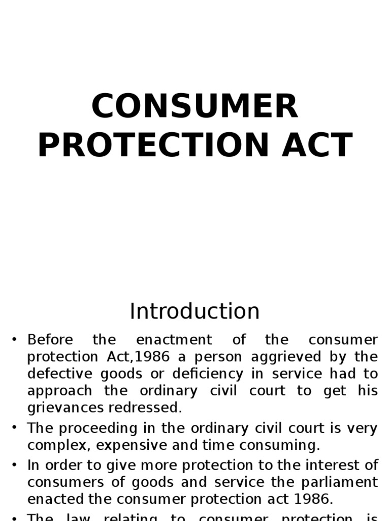 03 Consumer Protection Act | PDF | Consumer Protection | Complaint