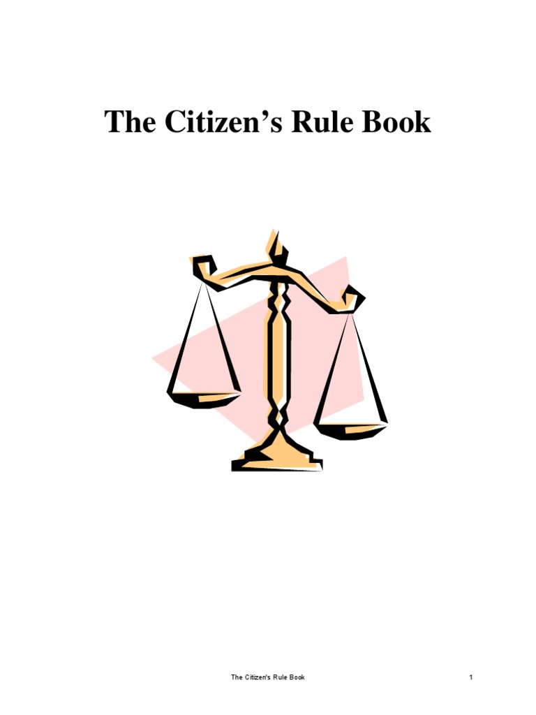 Citizen Rule Book | PDF | Public Law | United States Constitution
