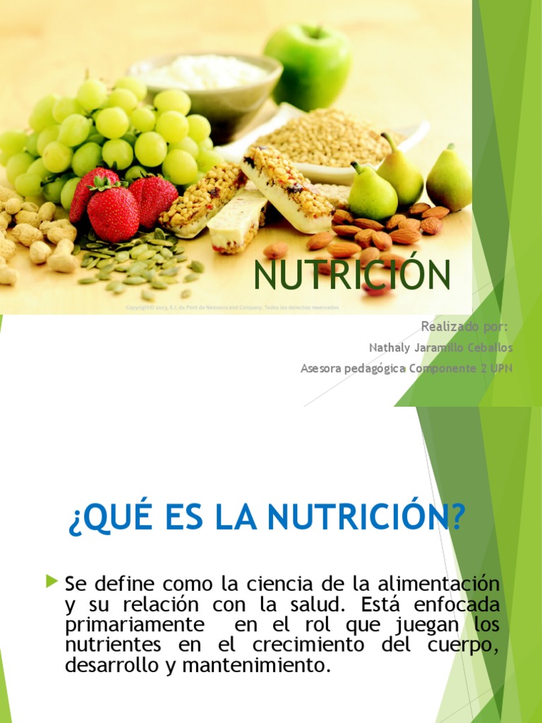 Diapositivas Nutrición | PDF | Nutrientes | Lípido