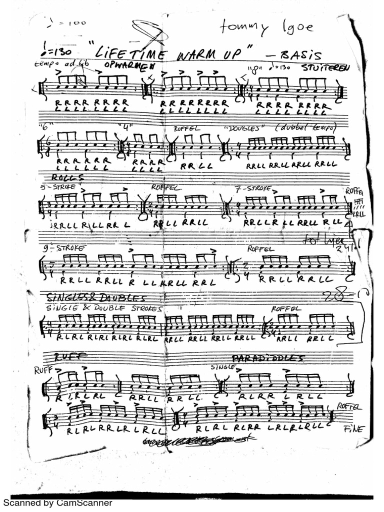 Tommy Igoe Lifetime Warm Up - 1 | PDF
