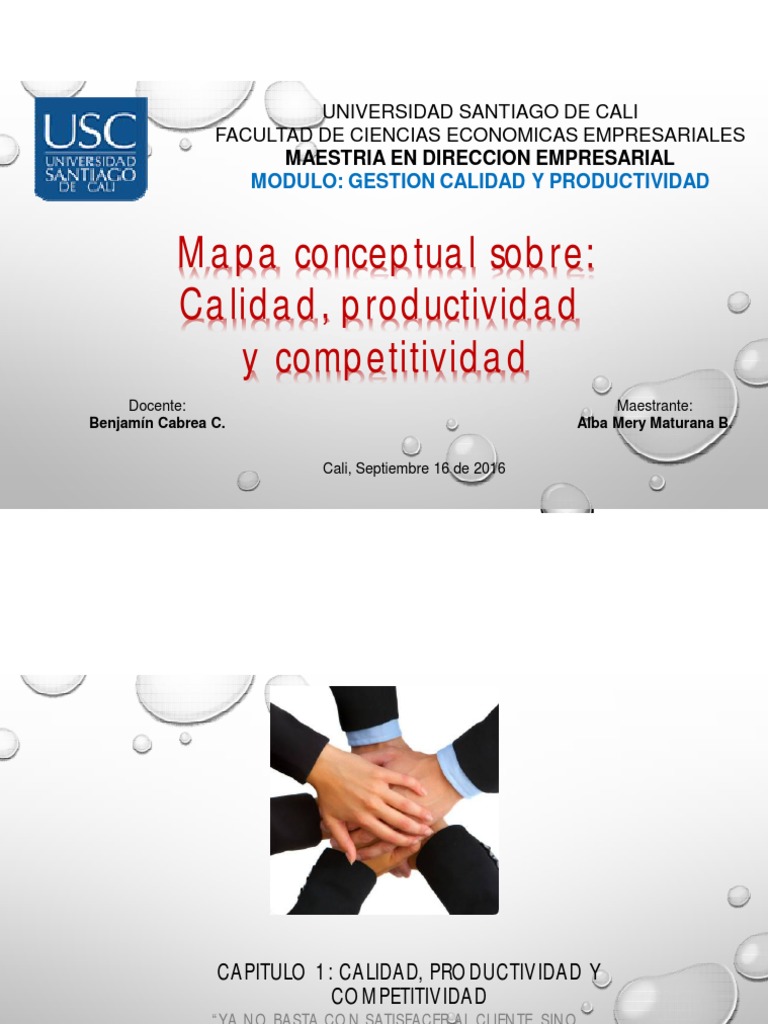 Mapa Conceptual Calidad, Productividad y Competitividad | PDF | Calidad (comercial) | Bienes