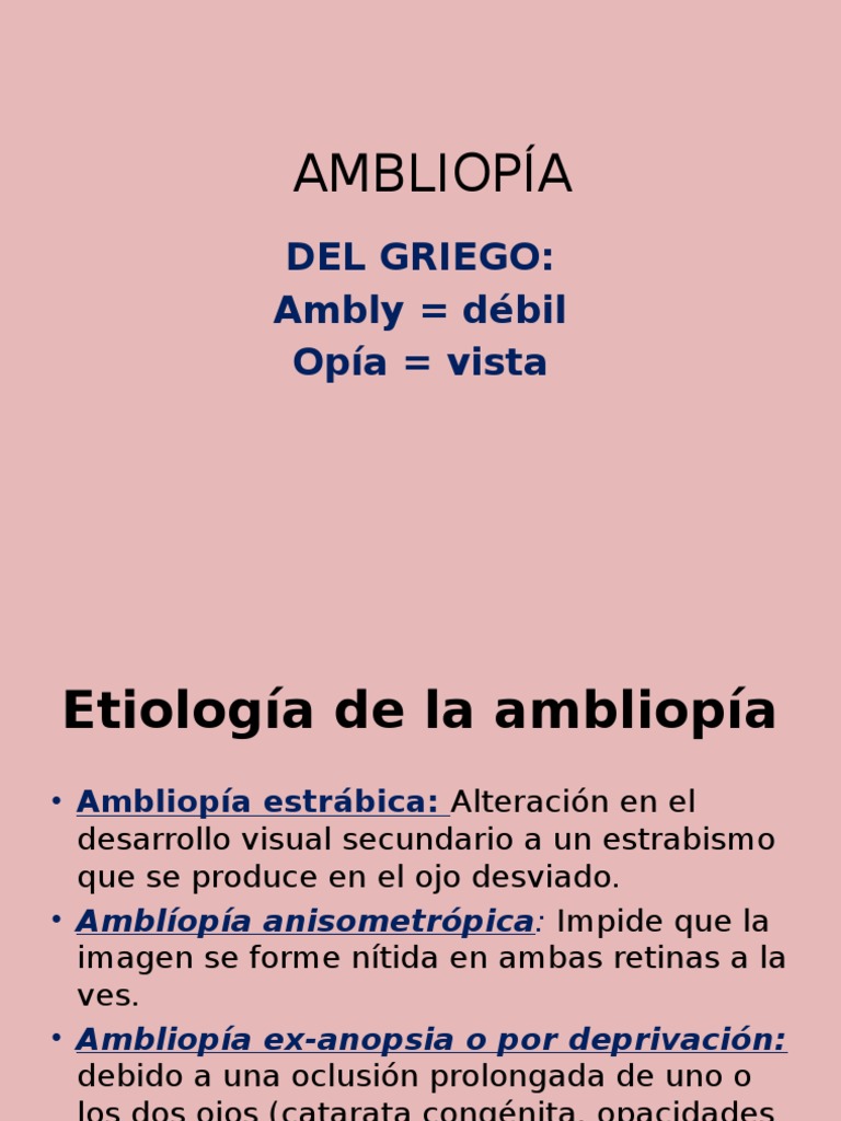 AMBLIOPÍA | PDF