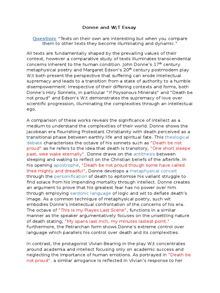 Donne and Wit Essay 1 | PDF | Poetry | God