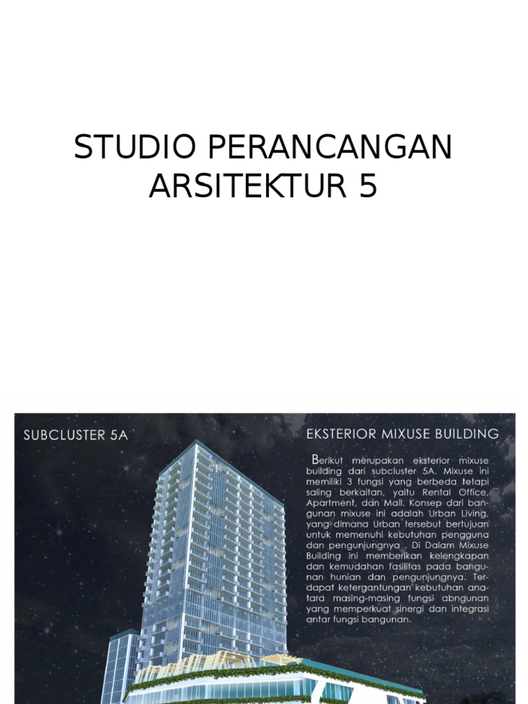 Studio Perancangan Arsitektur 5 | PDF