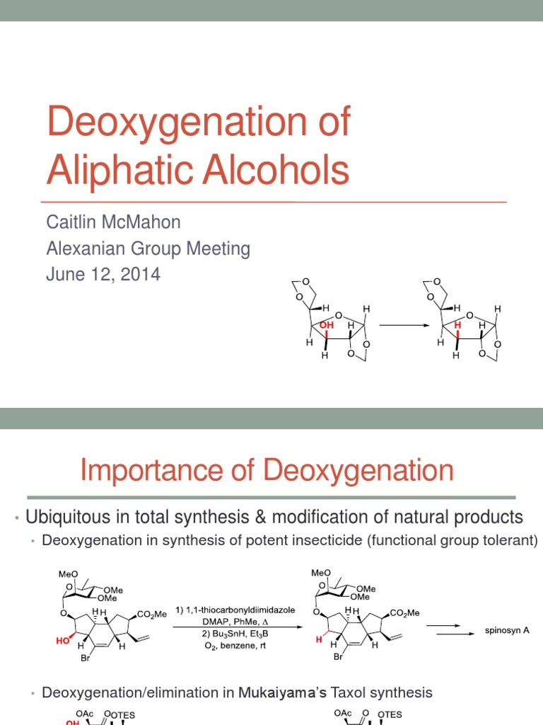 Deoxygenation Methods | Download Free PDF | Alcohol | Unit Processes