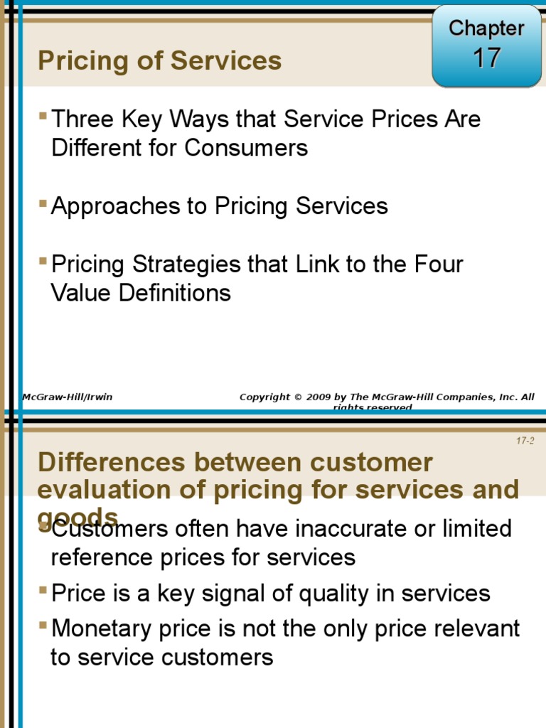Pricing of Services | PDF | Prices | Cost