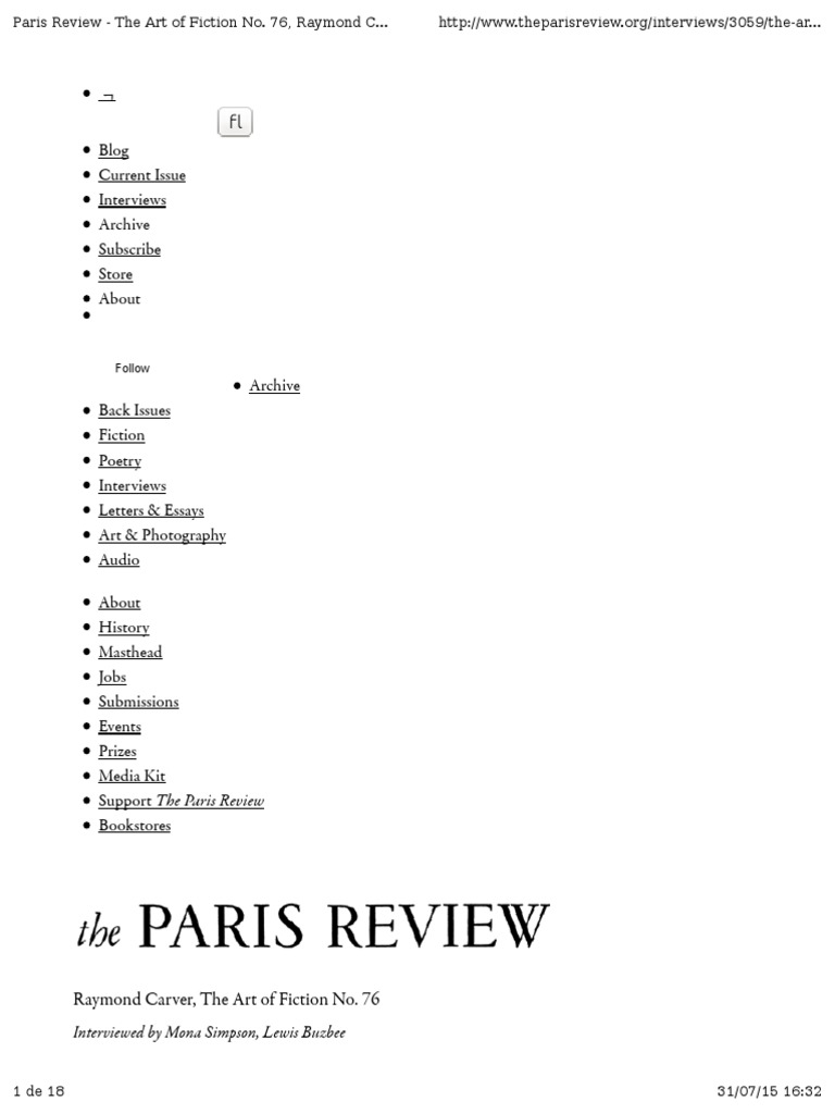 The Paris Review Interview | PDF | Leo Tolstoy | Anton Chekhov