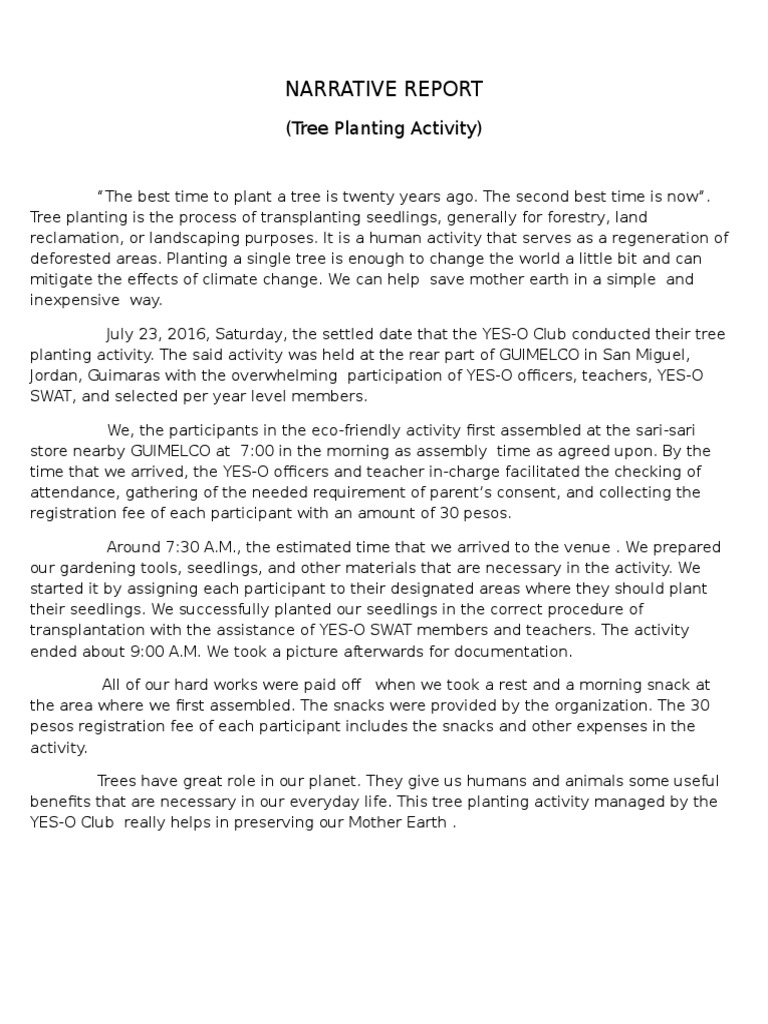 Narrative Report | PDF