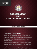 Contextualization and Localization | PDF | Curriculum | Learning