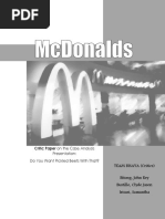 CASE STUDY of Mcdonald | PDF | Mc Donald's | Fast Food Restaurants