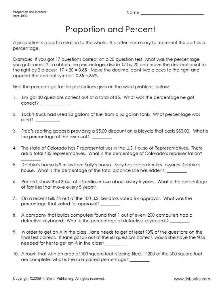 Percentage Practice 3 | PDF