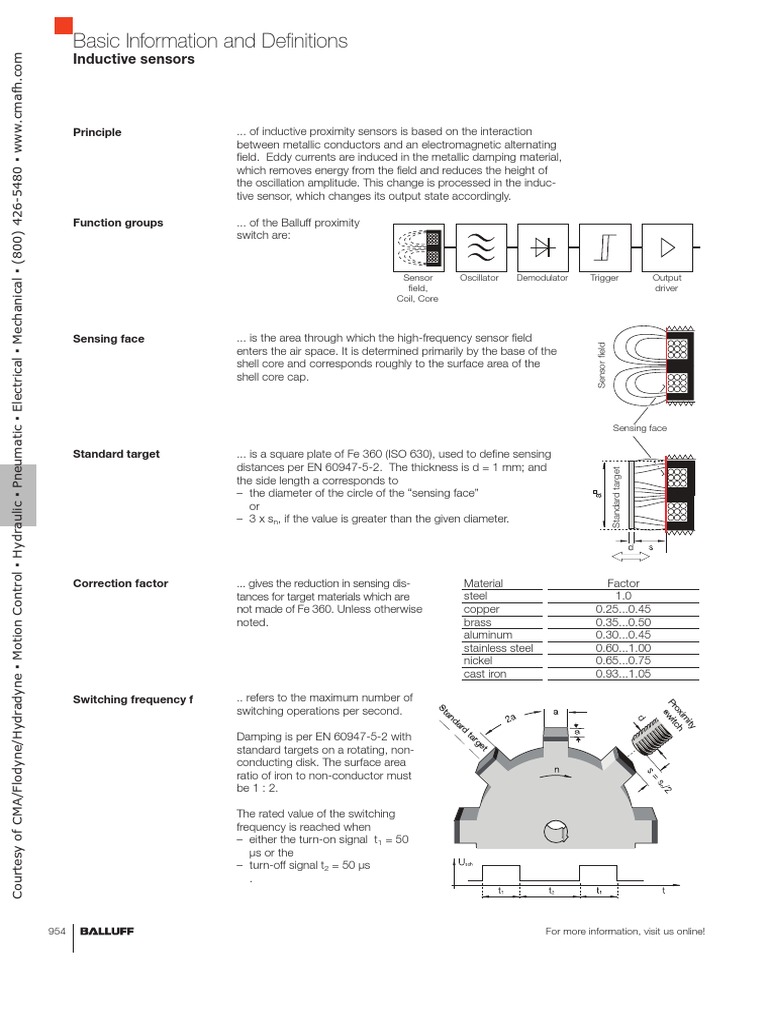Balluff Inductive Prox Basic Info & Wiring Diagrams | PDF | Relay | Switch