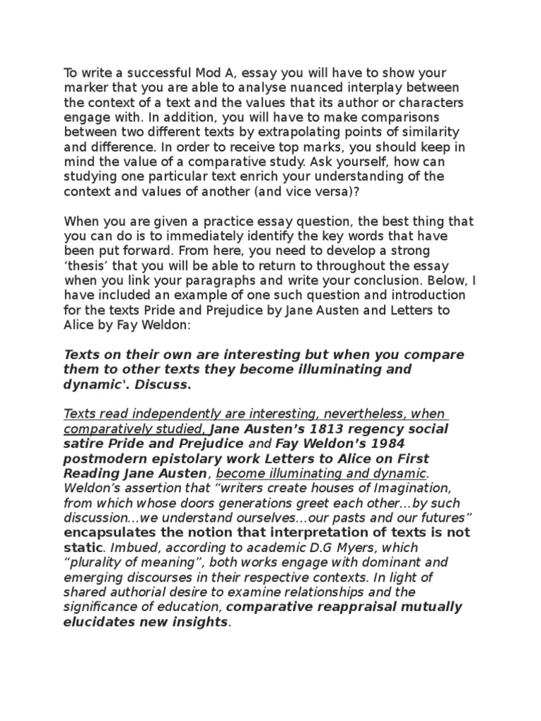 To Write A Successful Mod A | PDF | Jane Austen | Science