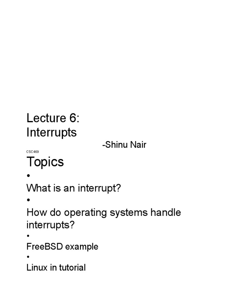 Topics: Interrupts | PDF | Central Processing Unit | Computer Science