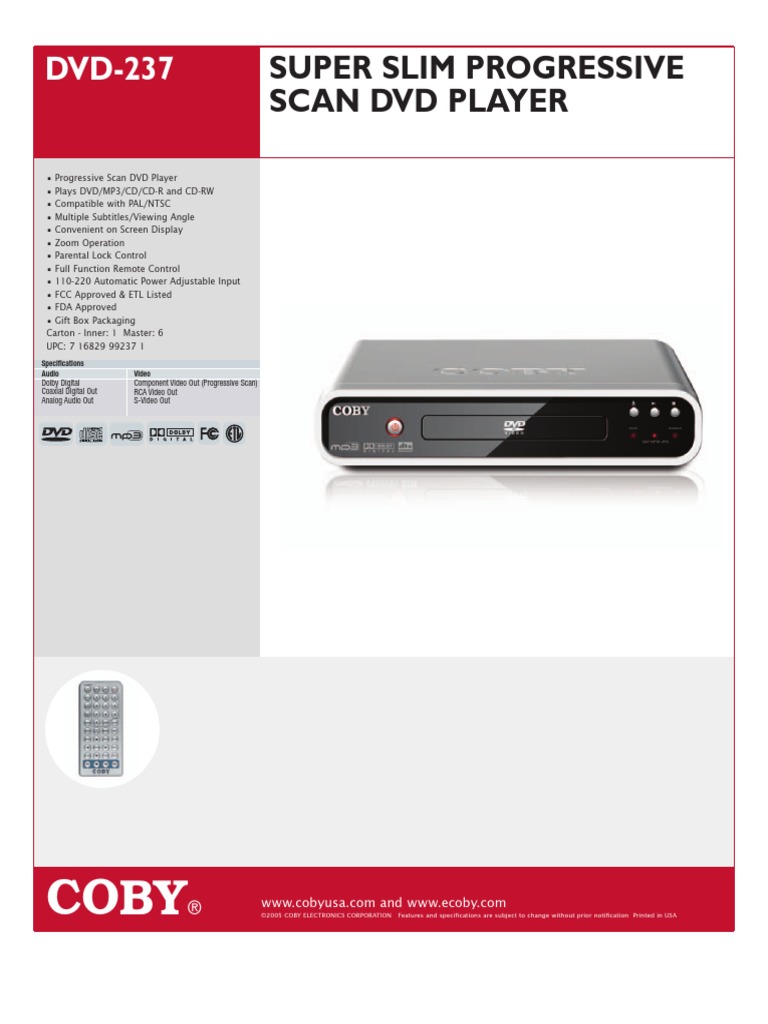 Coby - Dvd237 | PDF