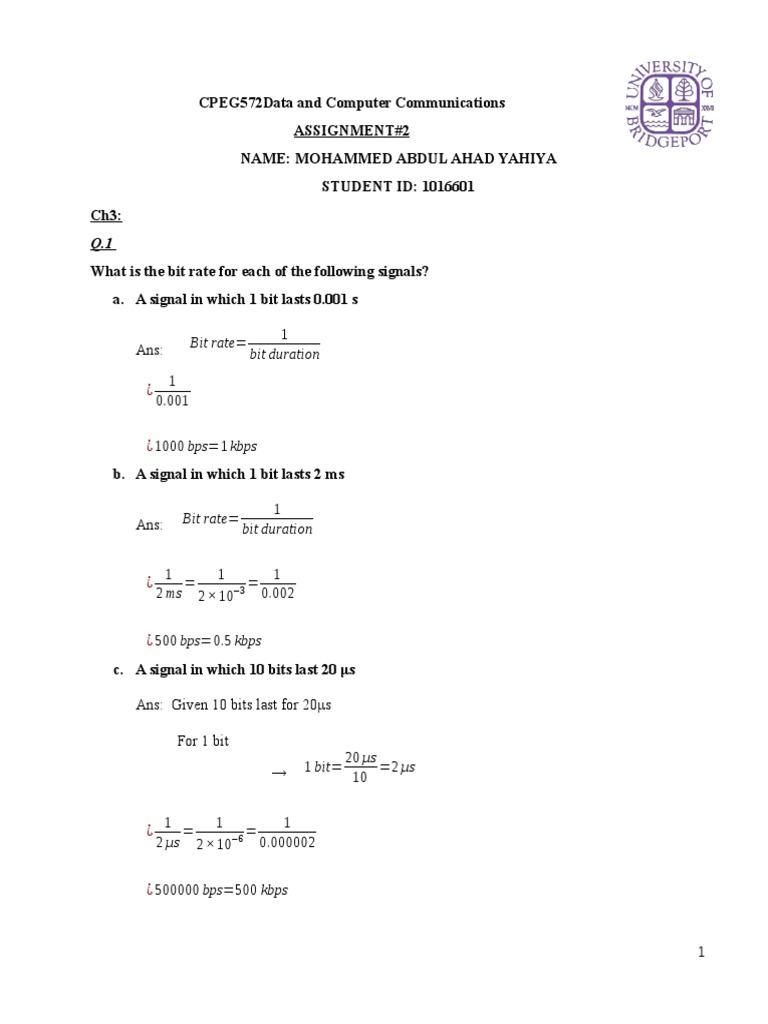DCC Assignment 2 | PDF