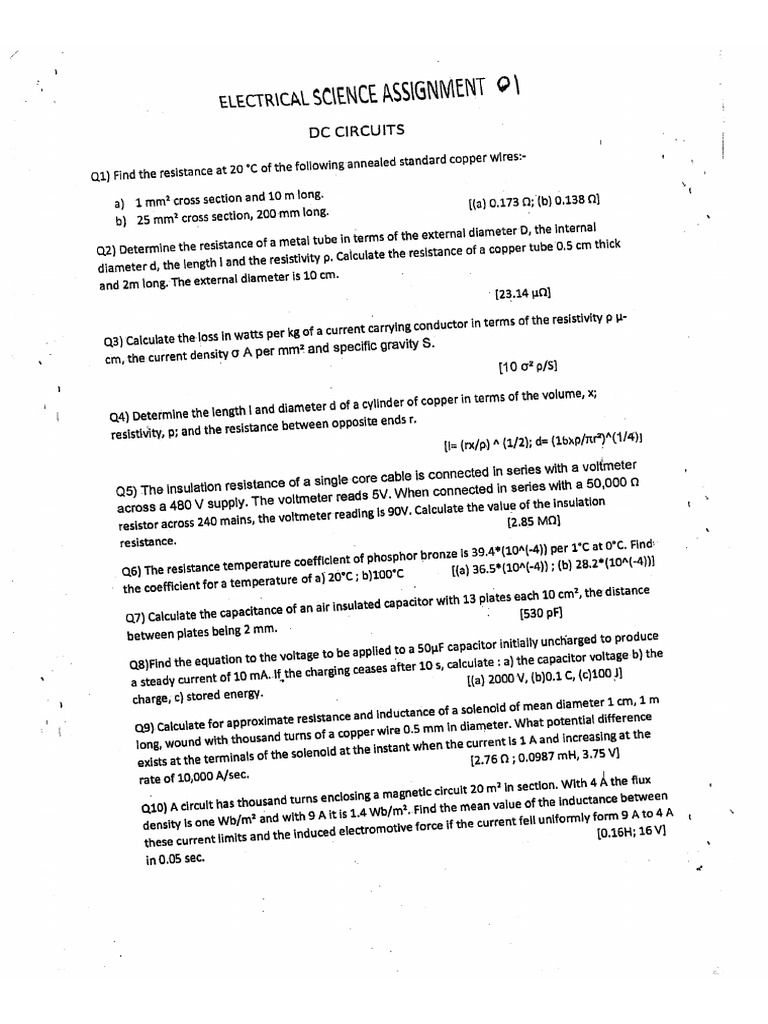 Basic Electrical Engineering Questions | PDF