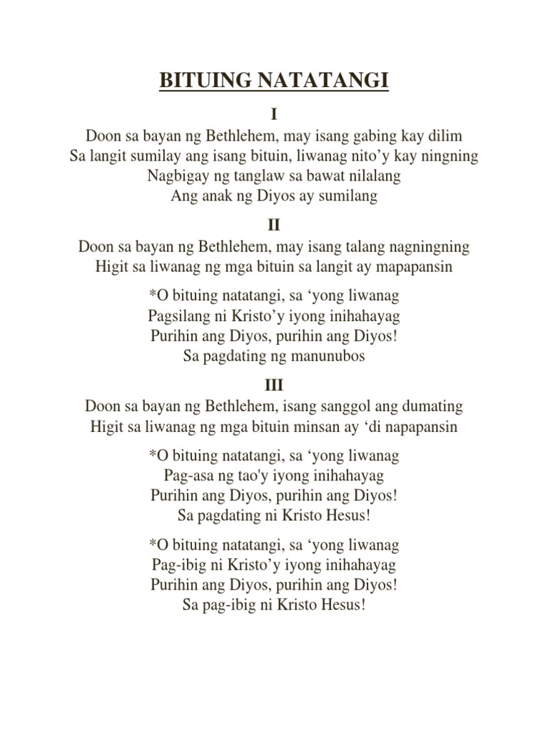 Bituing Natatangi | PDF