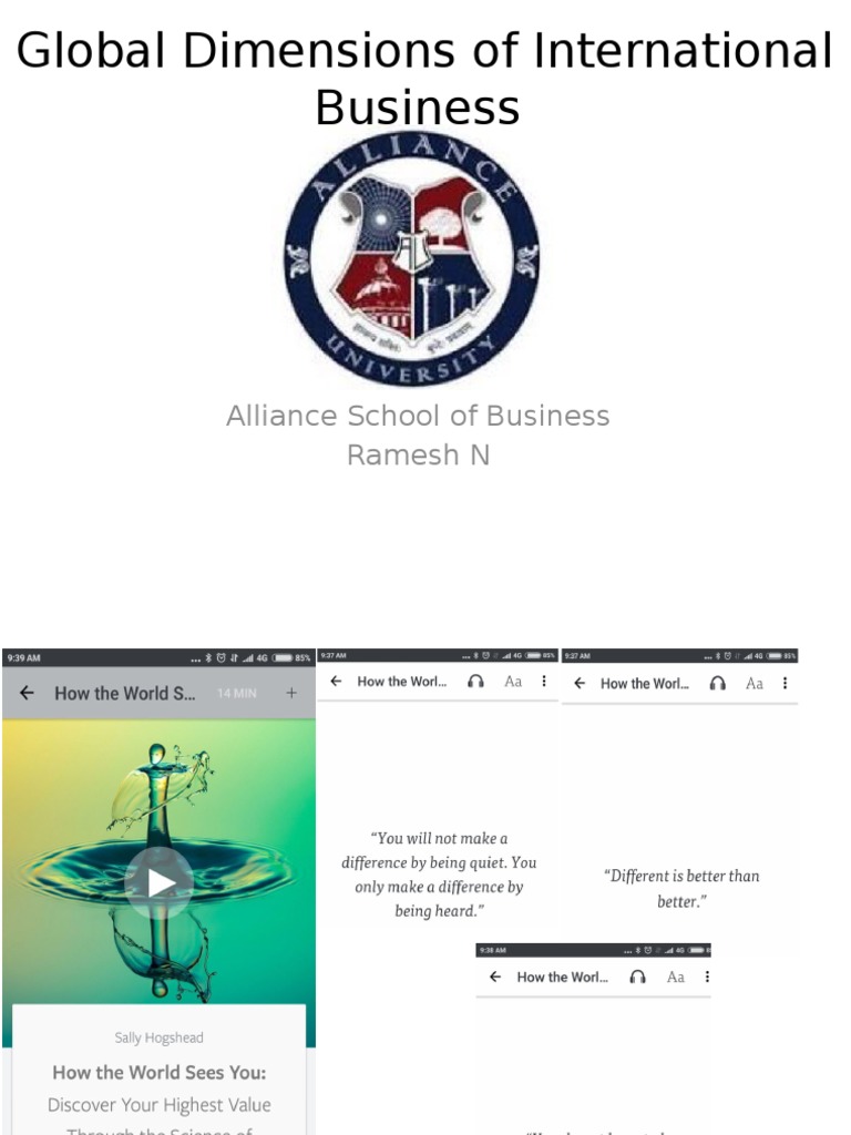 Global Dimensions of International Business | Download Free PDF ...