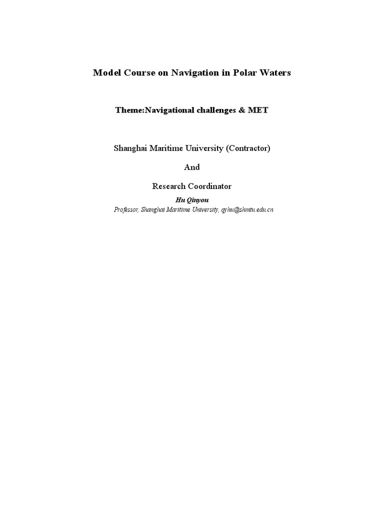 Polar Navigation Training Course Guide | PDF | Ice | Sea Ice