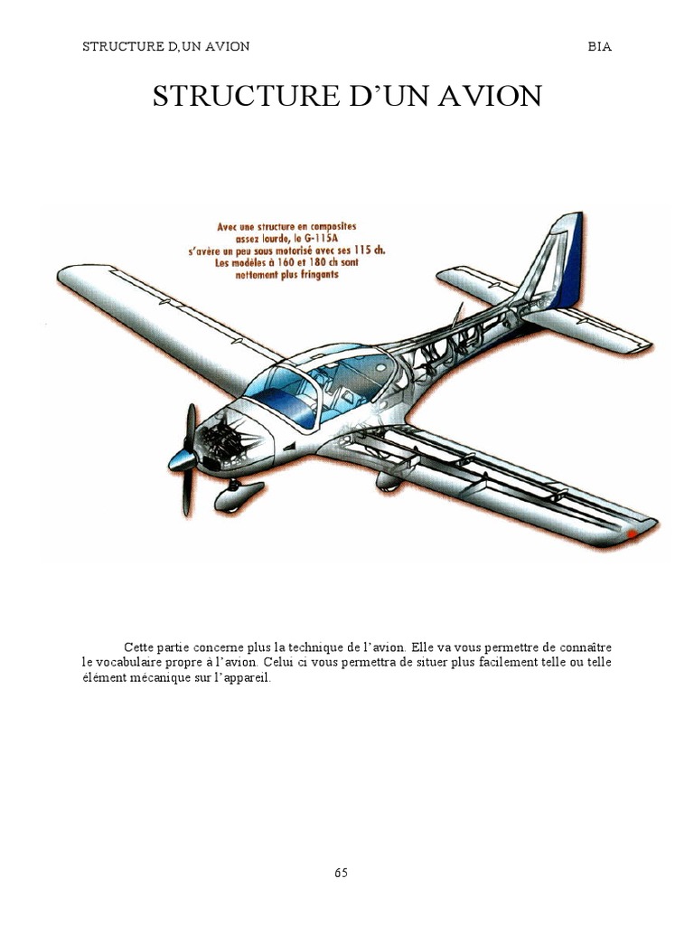 Structure et composants d'un avion | PDF