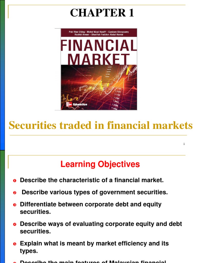 Chapter 1 Securities Traded In Financial Markets Pdf Pdf