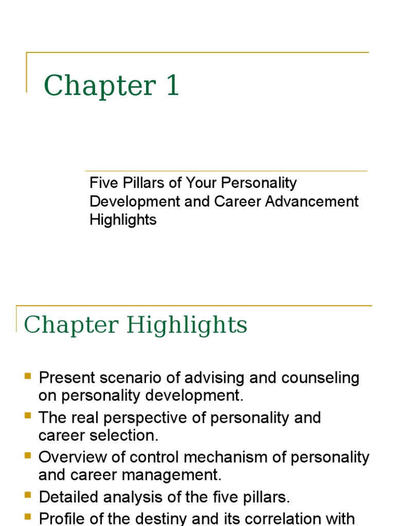 5 Pillars of Personality Development CT2 | PDF | Self | Mind