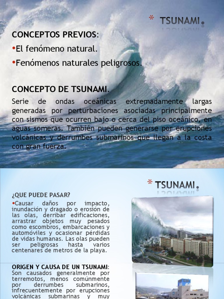 Tsunami Diapositivas | Tsunami | Terremotos