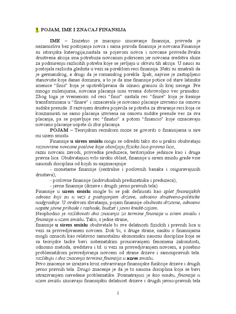 Javne Finansije I Finansijsko Pravo Skripta | PDF