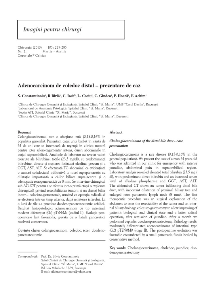 Cancer Coledoc PDF | PDF
