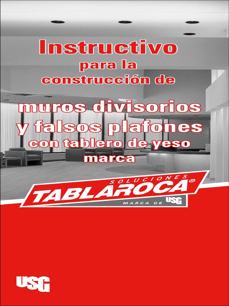 Instructivo de Tablaroca | PDF | Tornillo | El hombre hace Materiales