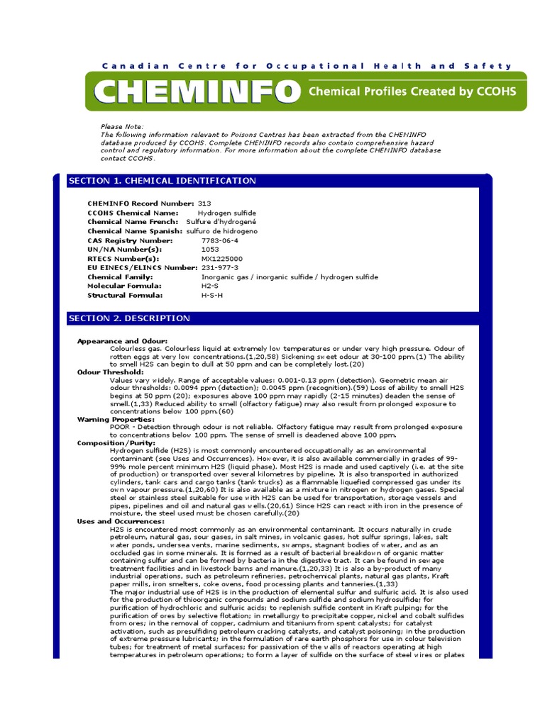 H2S MSDS | Fires | Natural Gas
